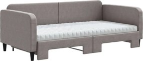 Válenda s přistýlkou a matracemi taupe 100 x 200 cm textil 3196842