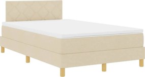 Postel s boxspringem s polštářem Krémová 120 x 190 cm textil 3338984