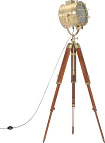 Stojací lampa na stativu masivní mangovníkové dřevo 165 cm 286112