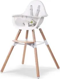 Childhome Evolu 2 Natural - White / Židlička 2v1 / od 6 měsíců do 6 le