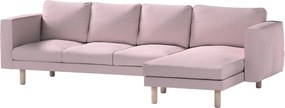 Potah na pohovku IKEA Norsborg 4-místná se šezlongem barva růžová látka pletený vzor