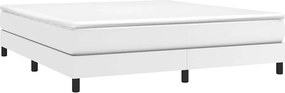Rám postele s boxspringem bílá 160 x 200 cm umělá kůže 3120707