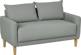 HOMCOM 2-místný látkový pohovka s opěrkami, úložným prostorem a 2 odnímatelnými polštáři, moderní čalouněný loveseat se dřevěnými nohami pro obývací p