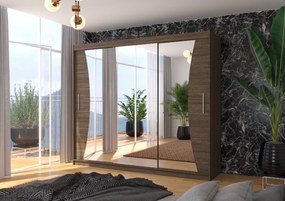 ADRK Furniture Skříň s posuvnými dveřmi a zrcadlem DIEGO 250 ADRK-SW-DIE-CH-250