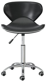vidaXL Otočné jídelní židle 6 ks černé umělá kůže