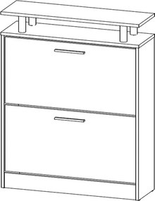 Předsíňová sestava Sofie, dub sonoma/bílá