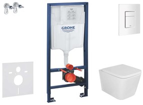 Grohe Rapid SL - Set předstěnové instalace, klozetu Arkas I sedátka softclose, tlačítko Skate Cosmopolitan, alpská bílá SANI11BA3104