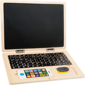 Dřevěný notebook pro děti VISCO hnědý