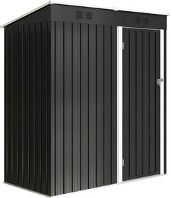 Outsunny venkovní pozinkovaný zahradní domek 1,37 m², 163 x 90 x 179 cm (šířka x hloubka x výška) – uzamykatelné dveře, větrací otvory, úložný prosto…