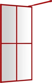 vidaXL Zástěna do průchozí sprchy čiré ESG sklo 80 x 195 cm [154942] Barva: Červená