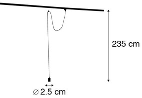 Závěsné svítidlo s kolejnicovým zavěšením černé - Cavalux