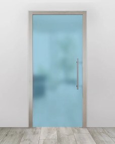 Celoskleněné dveře do pouzdra - Satinato modrá Průchozí šířka (cm): 100, Průchozí výška (cm): 210
