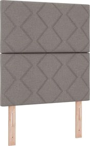 Postel s boxspringem s čelo Taupe 80 x 200 cm textil 3340596
