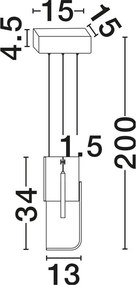 Světle šedé kovové LED stmívatelné závěsné svítidlo Totem – Nova Luce