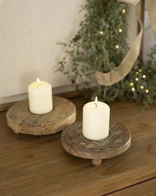 Svíčka podstavec Rustic Flame 15 cm