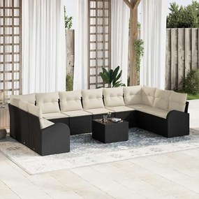 Set pohovek 11 ks Černá [Syntetický]: Polyratan 3346227