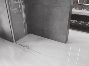 Mexen Velar, posuvné dveře do otvoru typ Walk-In 120 cm, 8mm čiré sklo, chromová, 871-120-000-03-01