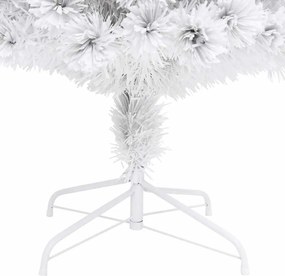 Vánoční stromek s LED osvětlením bílý 120 cm optické vlákno 328449