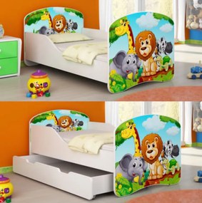 Dětská postel - Safari - 140x70 cm + šuplík