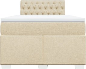 Box spring postel s matrací krémová 120x200 cm textil 3285867
