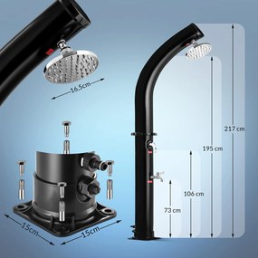 Deuba Zahradní solární sprcha Bow Black 20 L