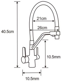 Mexen DUO - Vysoká baterie/dřezová, Černá/Zlatá, 671701-57