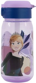 Plastová láhev na pití s brčkem a víčkem Ledové království - Frozen - 510 ml