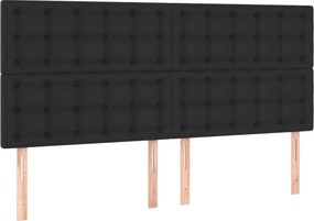 Box spring postel s matrací černá 180x200 cm umělá kůže 3137677
