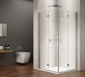 Gelco LORO sprchový kout obdélníkový 100 x 90 x 200 cm zalamovací chrom sklo čiré GN4710-4