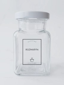 Samolepka na kořenky ROZMARÝN průhledná 3 × 4 cm základní písmo