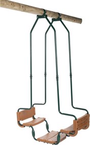 SwingKing Dvoumístná houpačka typu gondola pro kulatinu zelená 225 x 110 x 41 cm
