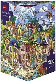 HEYE Puzzle Veselé městečko / 1500 dílků / 80 x 60 cm