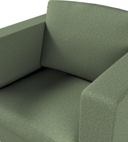Potah na křesko IKEA Karlanda, krátký barva zelená látka pletený vzor