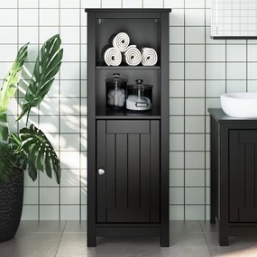 Koupelnová skříňka BERG černá 40x34x110 cm masivní borové dřevo