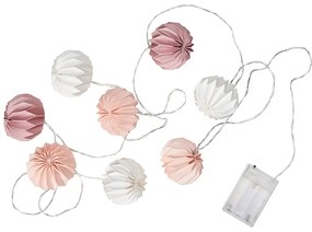 HANAMI LED Světelný řetěz lampióny 8 světel - růžová