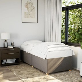 Rám postele bez matrací taupe 90x190 cm textil 3284698