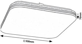 Rabalux 71174 - LED Stropní svítidlo OSCAR LED/18W/230V 4000K 33x33 cm