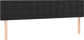 Box spring postel s matrací a LED černá 180x200 cm samet 3134659