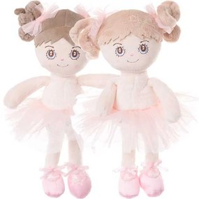 BUKOWSKI Plyšová panenka se světlými vlasy Little Ballerina růžová 1ks, 15 cm