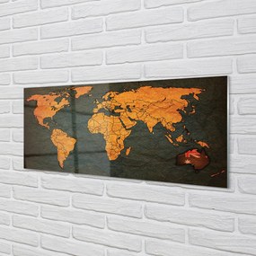 akrylový obraz gold mapa 120x60 cm