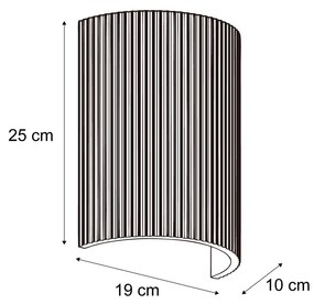 Skandinávská nástěnná lampa béžová oválná - Plaster