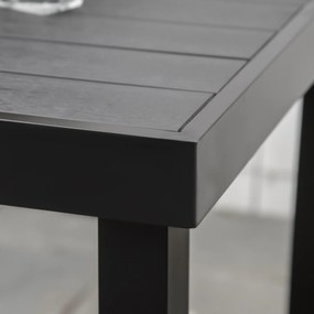 Outsunny zahradní stůl pro 4 osoby kompaktní jídelní stůl ze snadno udržovatelného hliníkového plastu černý 80x80x74cm pro zahradní nábytek | Aosom.de