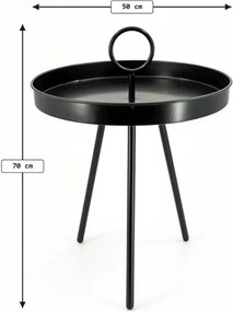 Zahradní set OSAKA SIRVON - 2 židle a kulatý stolek, petrolejová