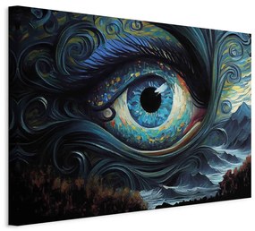 Obraz XXL Modré oko - kompozice inspirovaná van Goghovým dílem