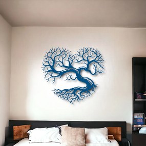 Strom života 7 - kovový obraz na zeď Velikost: 100cm, Barva: Blue