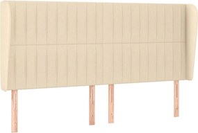 Box spring postel s matrací krémová 200x200 cm textil 3128714