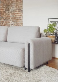 Šedá manšestrová rozkládací/s úložným prostorem pohovka 244 cm Arcadova – ELTAP