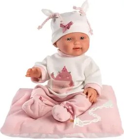 Llorens 26312 NEW BORN HOLČIČKA - realistická panenka miminko s celovi