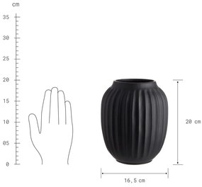 Butlers LIV Keramická váza 16,5 cm - černá