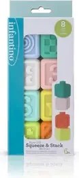 Infantino Kostky Squeeze  Stack 8 ks / od 6 měsíců